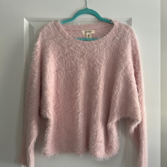 Jessica Simpson | Sweaters | Jessica Simpson Pink Furry Sweater | Poshmark